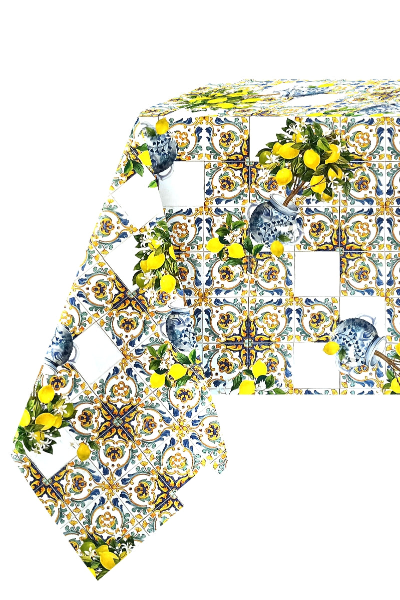 The Lemon Vase Tablecloth - Made in Italy – La Bottega della Nonna