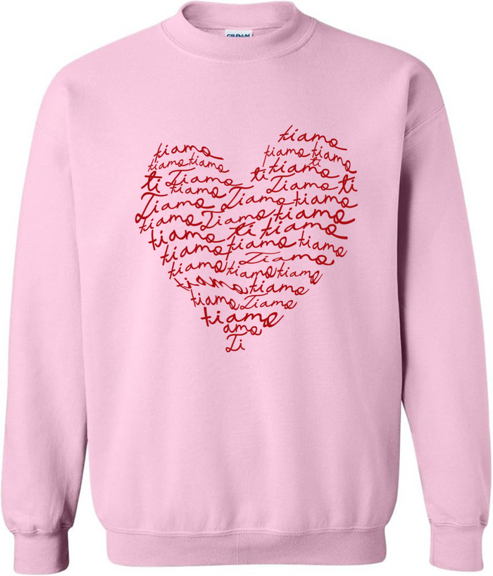 The Ti Amo Script Sweatshirt – La Bottega della Nonna