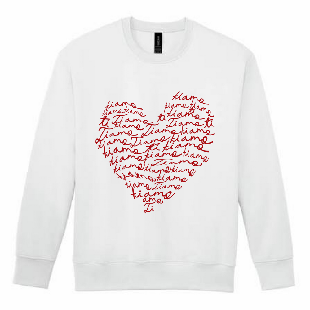 The Ti Amo Script Sweatshirt – La Bottega della Nonna
